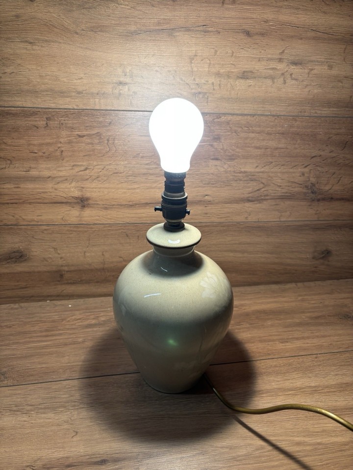 Vintage Denby Daybreak 9" ceramic Table Lamp Base with Brass fitting ...