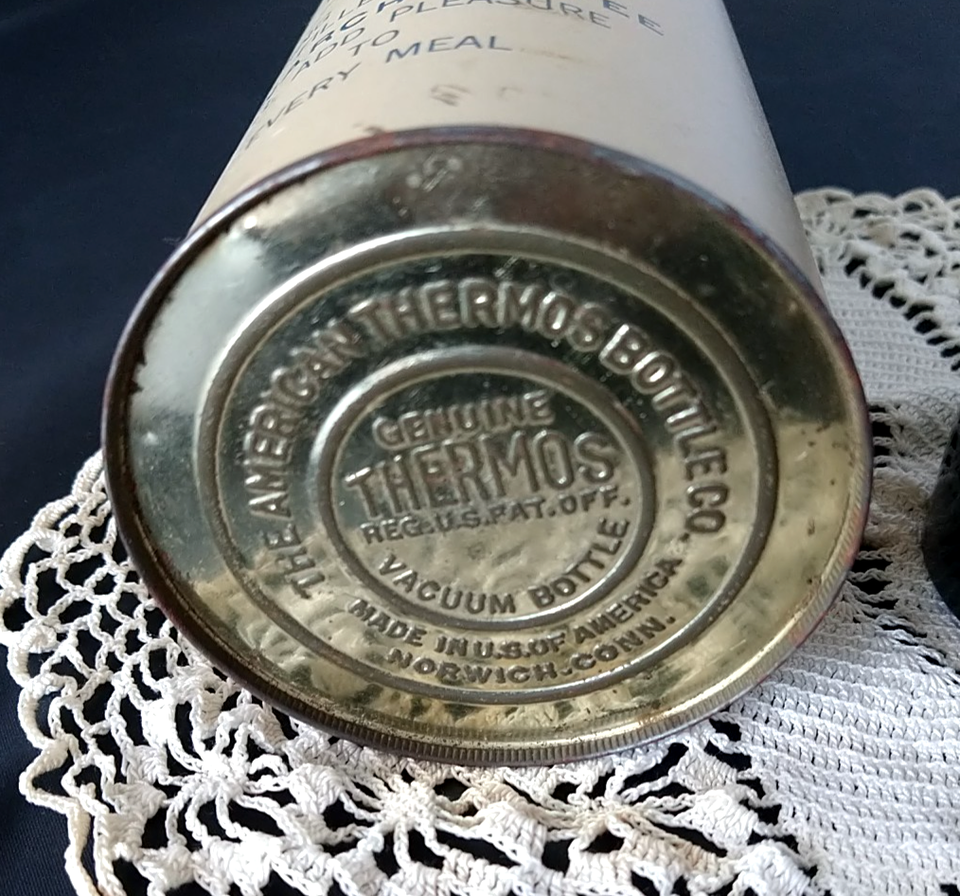 Vtg MONARCH COFFEE Thermos Advertising Promo Flask & Cork Reid Murdock ...