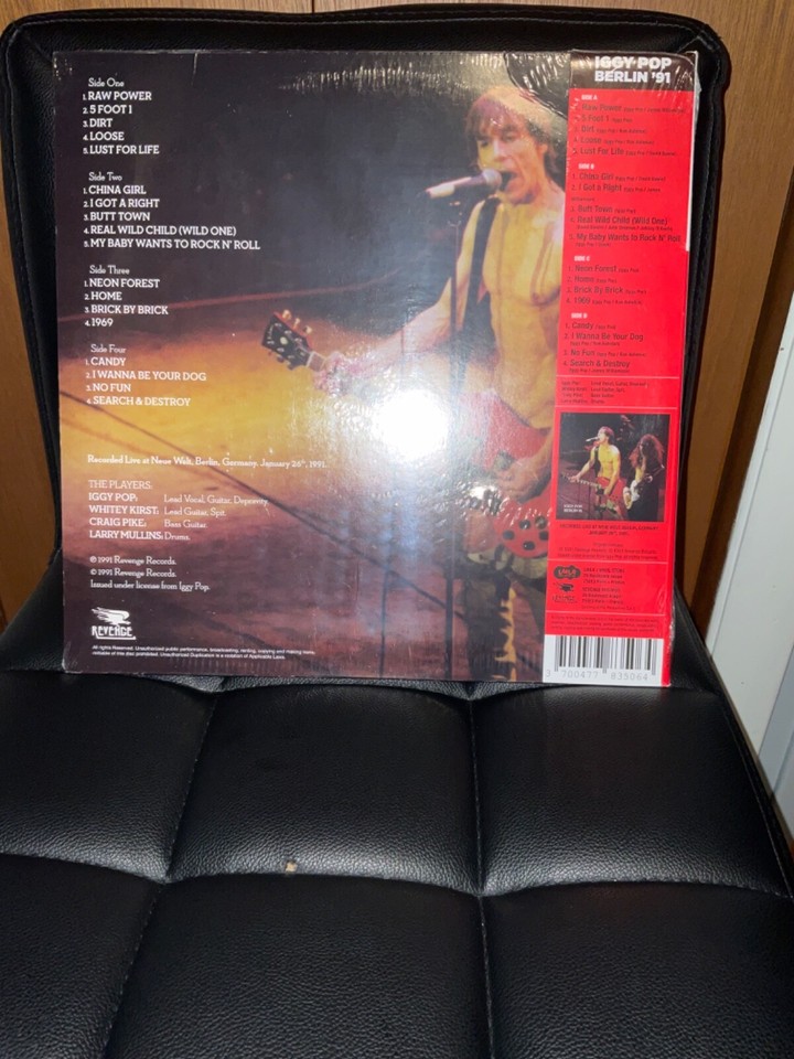 IGGY POP "Live In Berlin" 2XLP Color Vinyl Orange & Gray RSD Exclusive ...