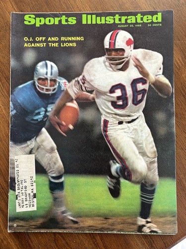 SPORTS ILLUSTRATED MAGAZINE - AUGUST 25th 1969 - OJ SIMPSON OFF ...