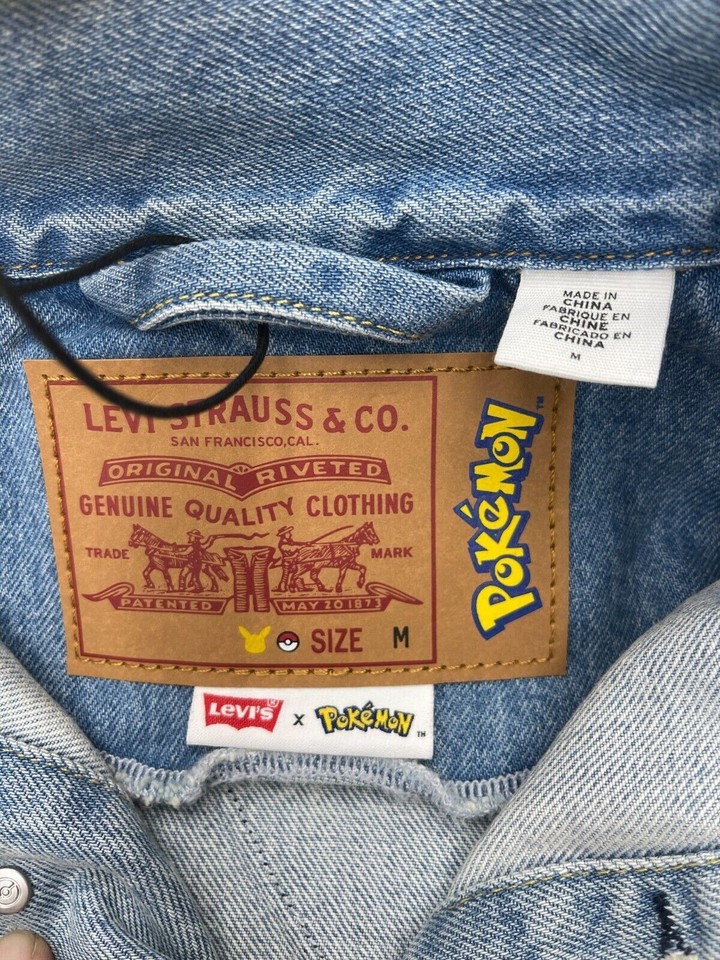 Levis X Pokemon 25th Anniversary Embroidered Vintage Fit Denim Trucker ...