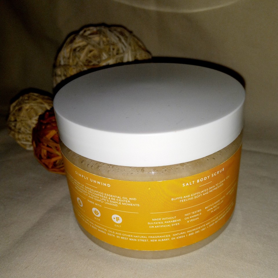 Bath and Body Works SANDALWOOD & VANILLA Salt Body Scrub Fresh Start | eBay