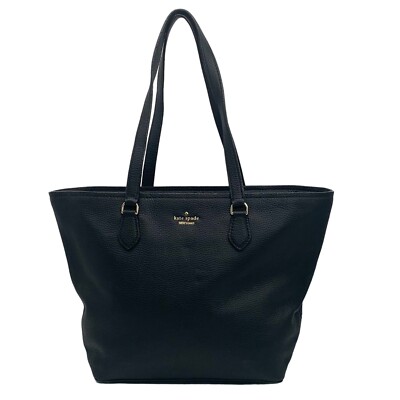 Kate Spade Jana Black Pebbled Leather Jackson Street Tote | eBay
