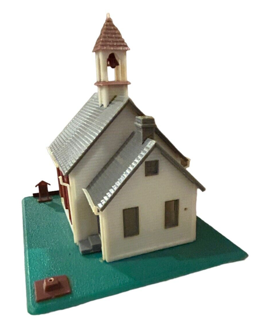 2 Lot Vintage HO 1/87 House Church Model Train Display Buildings Homes ...
