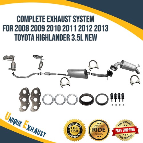 Complete Exhaust System for 2008 2009 2010 2011 2012 2013 Toyota ...