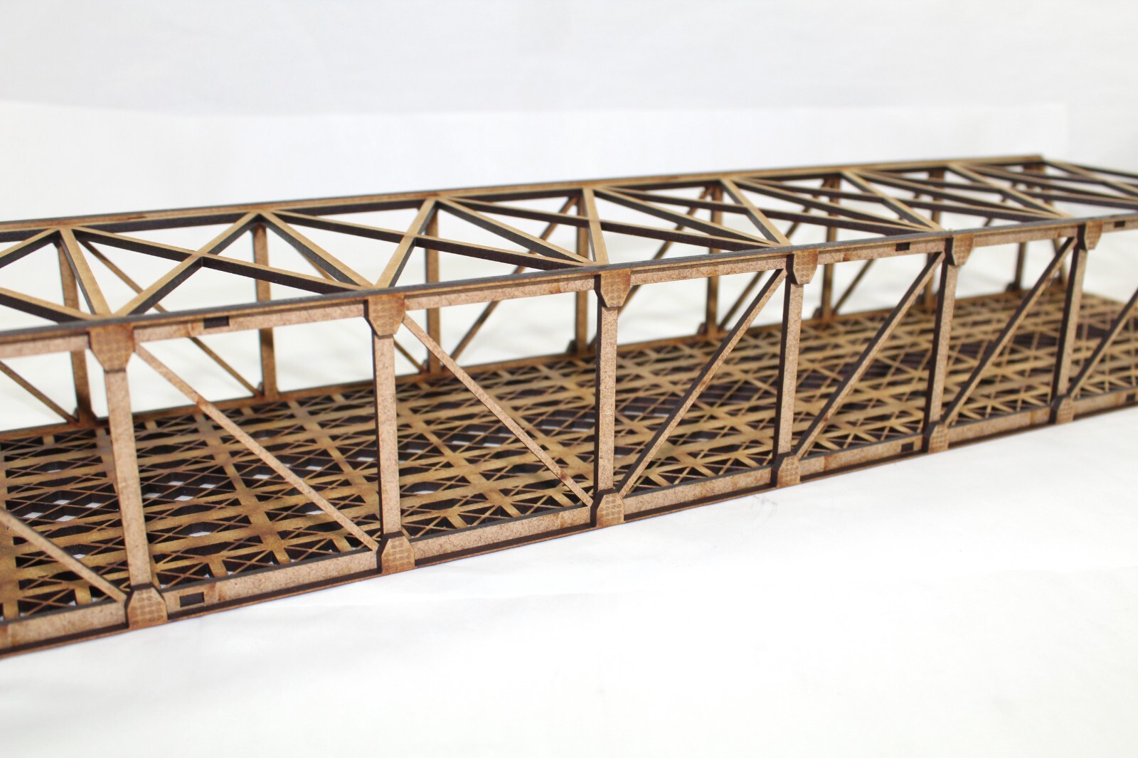 00 Gauge Girder Bridge Model Railway Twin Track MDF 750mm assembled ...