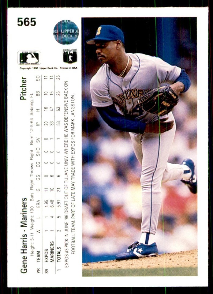 1990 Upper Deck Gene Harris Baseball Cards #565 | eBay