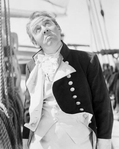 Mutiny on the Bounty 1935 Charles Laughton Captain Bligh on tall ship ...