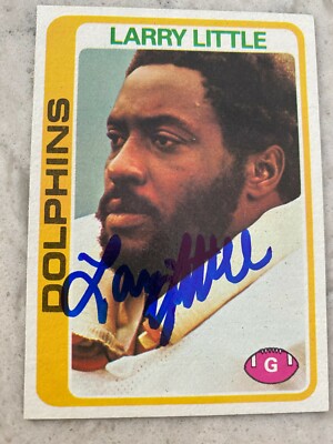 Larry Little signed MIAMI DOLPHINS card 1978 Topps 17-0 HOF | eBay