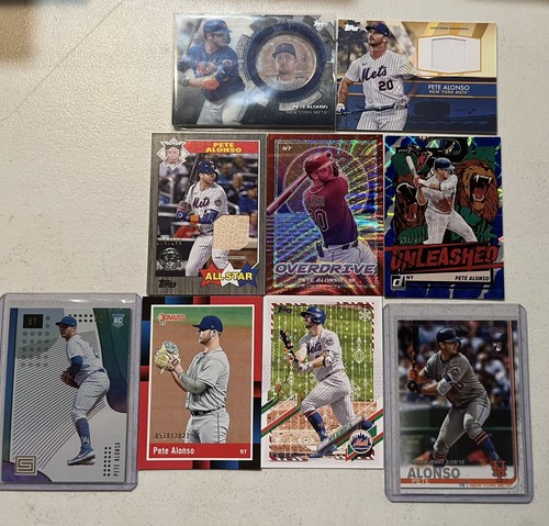Pete Alonso 9 Card Rookie,bat,jersey,coin,sp,numbered…. Must See Mets ...