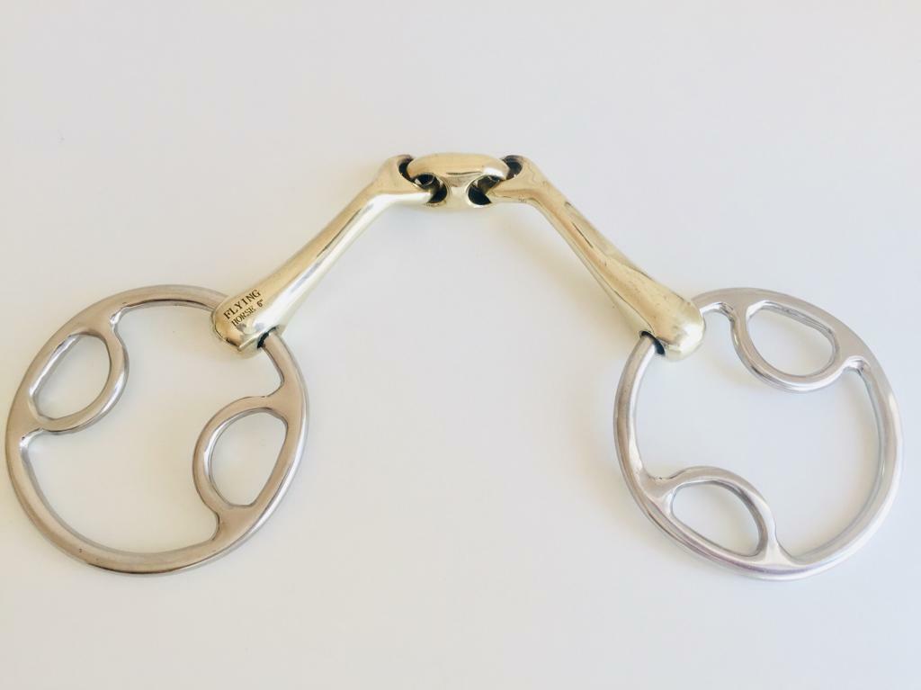 Wilkie Bevel Verbindend Angled Snaffle Horse Bit with GS Lozenge (UK ...