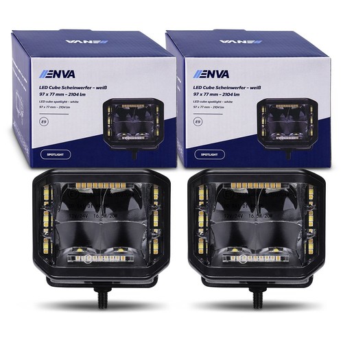 2x ENVA LED CUBE ADDITIONAL SPOTLIGHT 12/24V 70W bianco 5700K 2104lm ...