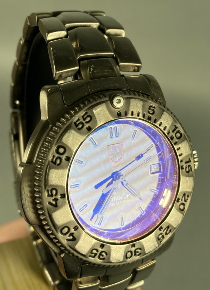 LUMINOX Series 3600 Titanium Watch Black Dial Running | eBay