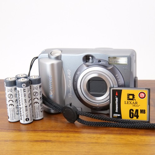 Canon PowerShot A40 2MP Digital Camera 3x Zoom Tested Great Condition ...