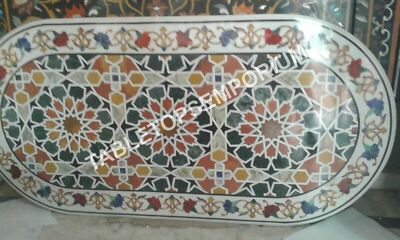 6'x3' Inlay Work Marble Multi-Color Table Top Beautiful Home Decorative ...