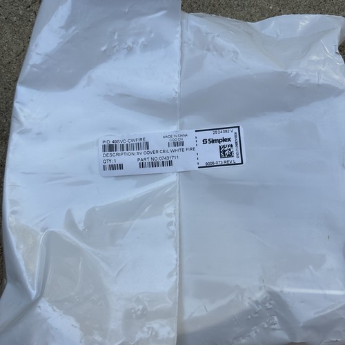 Simplex TrueAlert 49SVC-CWFIRE Ceiling Cover White NEW SEALED | eBay