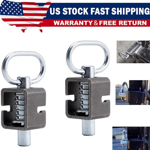 2x Heavy Duty Spring Trailer Gate Weld-On Spring Latch Lock Assembly ...