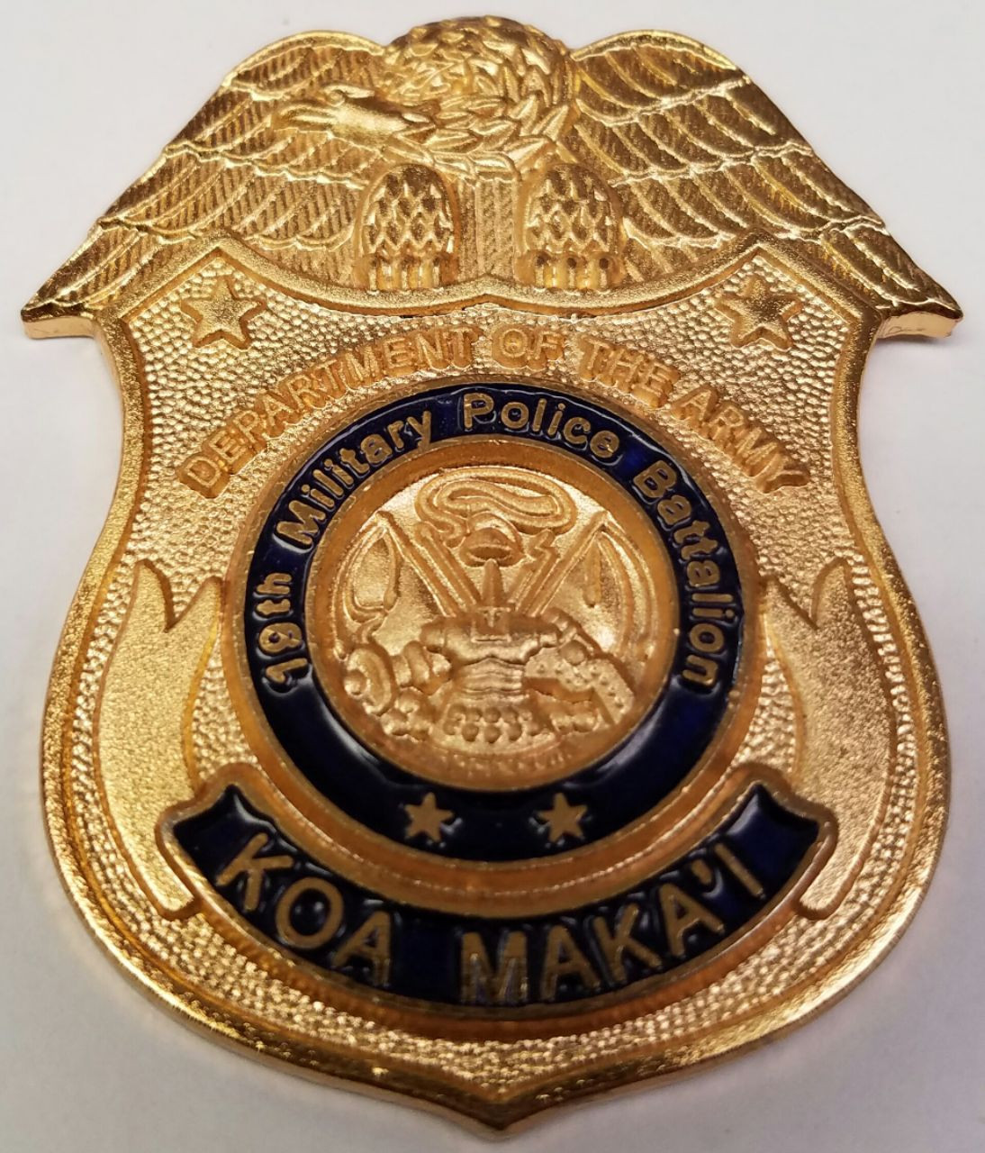 US Army 19th Military Police Battalion KOA MAKA'I Warrior Police Serial ...