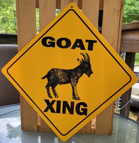 Goat Crossing Warning Xing Symbol Yellow Road Sign 12"x12" | eBay