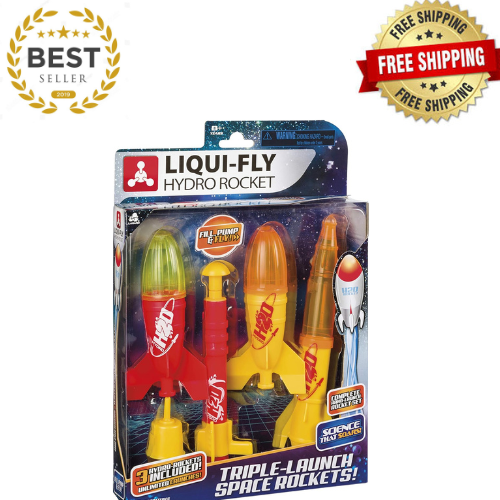 Triple-Launch Deluxe Water Rocket Set, Endless Launches, Liqui-Fly ...