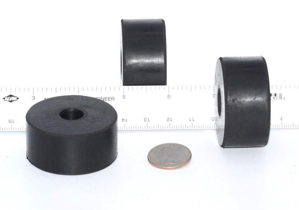 1/2" Rubber Spacer Bushing - 2" OD x 1" Thick Mounts Insulators ...