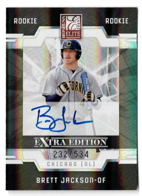 Brett Jackson 2009 Donruss Elite Extra Edition Autograph Rookie #58 / ...