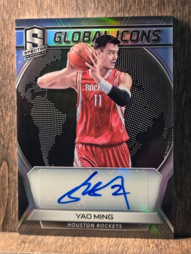 2017-18 Panini Spectra Yao Ming Auto /49 Global Icons Prizm Autograph ...