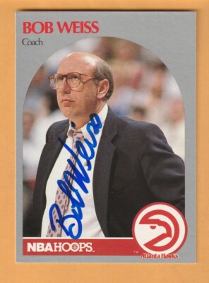 Bob Weiss Atlanta Hawks AUTO Signed 1990-91 Hoops Penn State Nittany ...