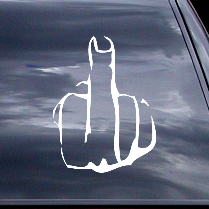 Big Middle Finger - Car Vinyl Sticker | eBay