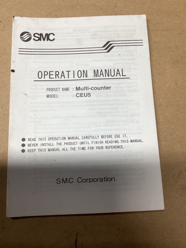SMC OPERATION MANUAL MULTI-COUNTER CEU5 #129M64 | eBay