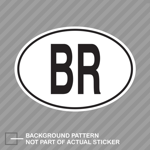 BR Brazil Country Code Oval Sticker Decal Vinyl Brazilian euro | eBay