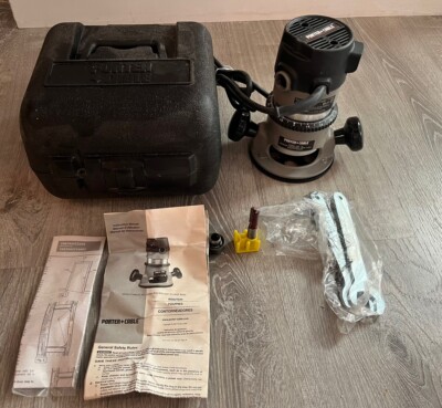 Porter Cable 690LR Router Motor 1001-T2 Fixed Base. 2 Collets 2 ...
