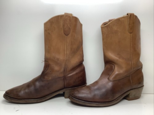 VTG MENS UNBRANDED WORK BROWN BOOTS SIZE 9.5 D | eBay