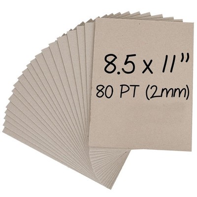 Sturdy 8.5x11 Chipboard Sheets - 20 Pack, 80 PT Thick for Binding ...