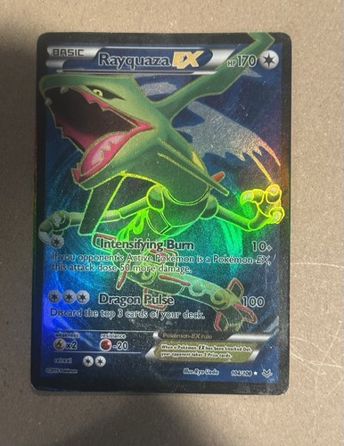 Pokemon Rayquaza EX XY Roaring Skies 104/108 Full Art Ultra Holo NM ...