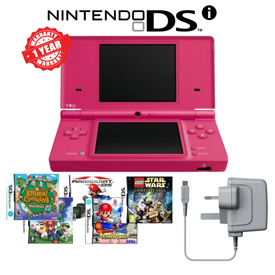 Nintendo DSi Console Bundle Kit Stylus Charger Handheld DS System 5 ...
