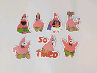 Set Of 7 Stickers Patrick Star SpongeBob SquarePants Assorted Sticker ...