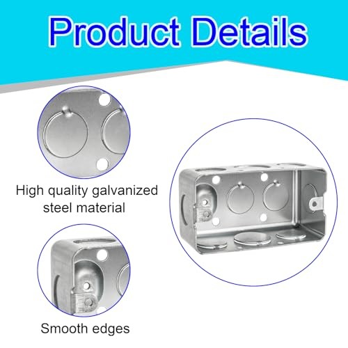20 Pack Metal Electrical Box, 4" x 2" Utility Electrical Box, 1-7/8 ...