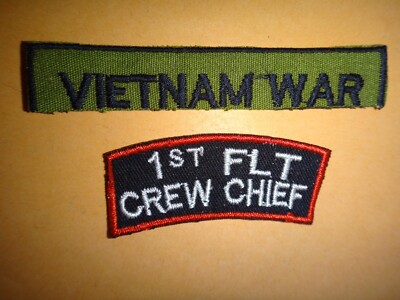 2 Vietnam War Color Patches: VIETNAM WAR + US 1st FLIGHT CREW CHIEF | eBay