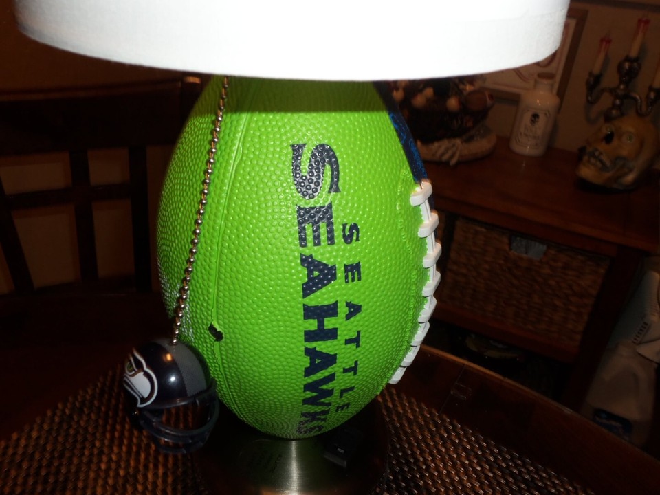 SEATTLE SEAHAWKS FOOTBALL TABLE LAMP (HANDCRAFTED) | eBay