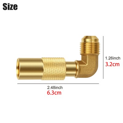 Propane Elbow Adapter With 3/8" Male Flare Connection Brass Elbow ...