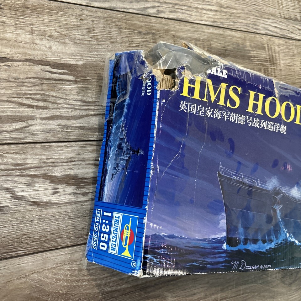 Trumpeter 05302 Royal Navy HMS Hood Battle Cruiser Static Model Kit 1/ ...