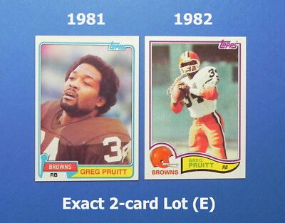 Greg Pruitt 2-Card Lot 1981-1982 Topps #s 415-69 _ Exact Lot (E) | eBay
