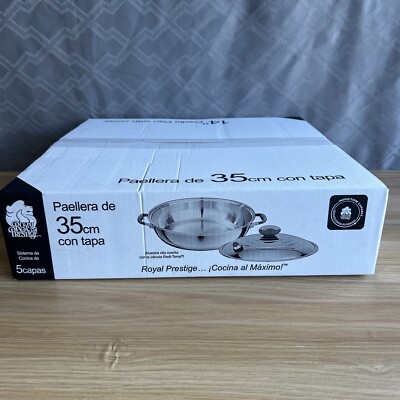 Paella Pan 14” Surgical Stainless Steel - Royal Prestige - Paellera de ...