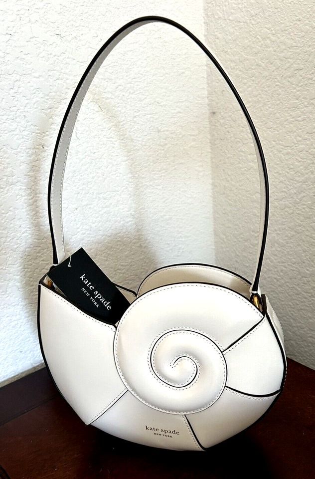 Kate Spade What Shell Nautilus Shoulder Bag Cream White Novelty Purse ...