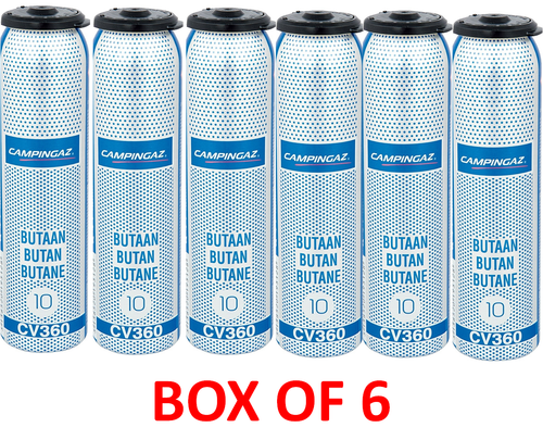 Box of 6 six campingaz CV360 resealable Disposable butane gas ...