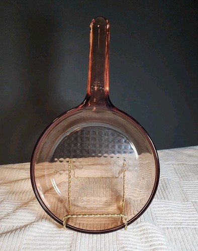Corning Ware Vision Amber 7” Waffle Bottom Frying Pan Skillet France ...