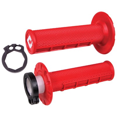 Odi V2 Half Waffle MX Lock-On Grips Red For Honda CRF300L Rally 2021 ...