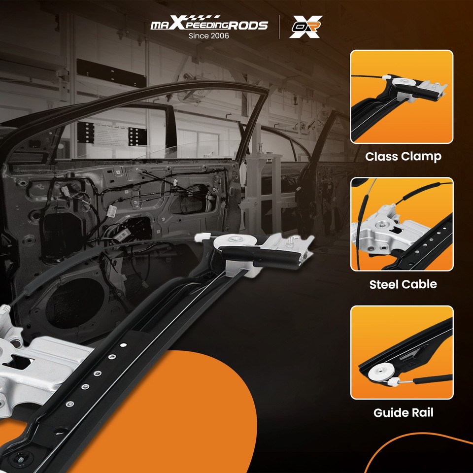 Front Left Power Window Regulator w/2-Pin Motor For Chevrolet Chevy ...