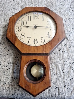 Vintage Verichron Quartz Regulator Wall Clock Pendulum Works | eBay
